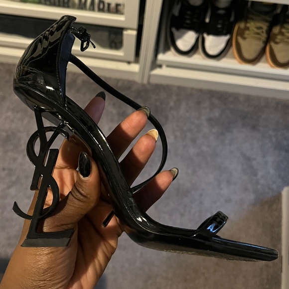 Yves Saint Laurent | Shoes | Authentic Ysl Logo Heels | Poshmark